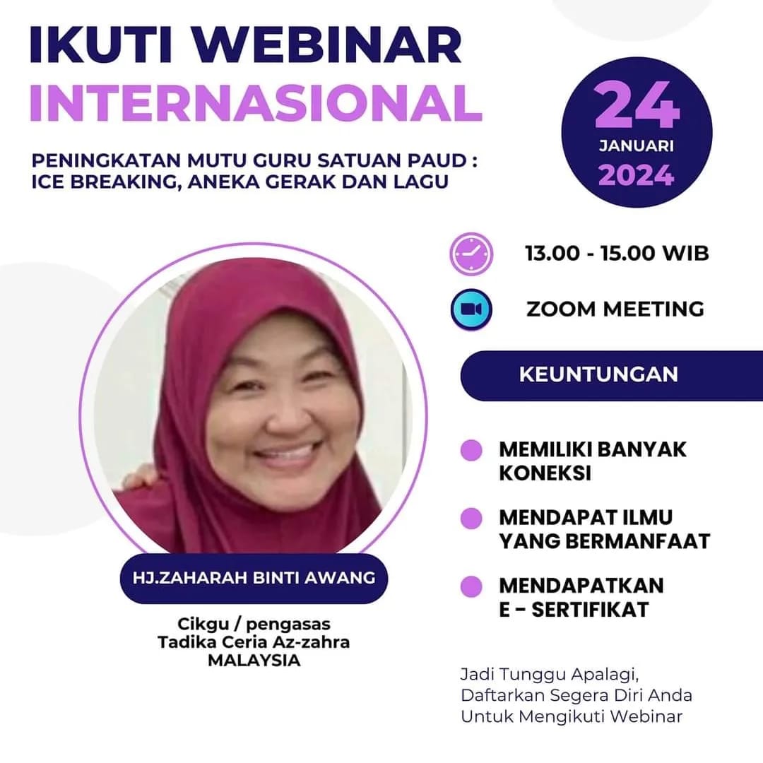 KOLABORASI WEBINAR INTERNASIONAL PROGRAM STUDI PIAUD INSTITUT AL AZHAR ...